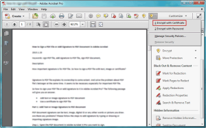 How to Encrypt PDF Document through Certificate