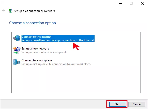 How to Setup Internet Connection on Windows 10